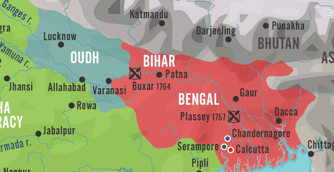 The Battle of Plassey (1757) was a skirmish while - Lrnin